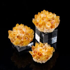 Natural Citrine Quartz Tooth Raw Stone