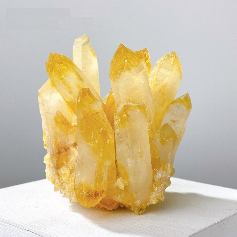 Natural Citrine Quartz Tooth Raw Stone
