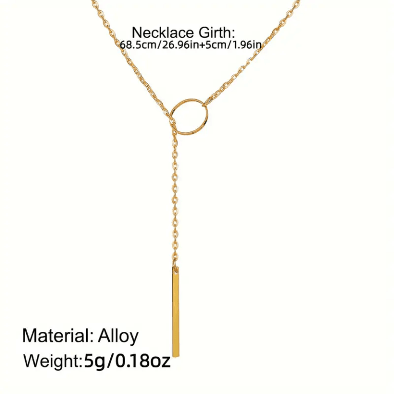 Adjustable Collarbone Chain Ladies Metal Circle Necklace - Nacrystal.com