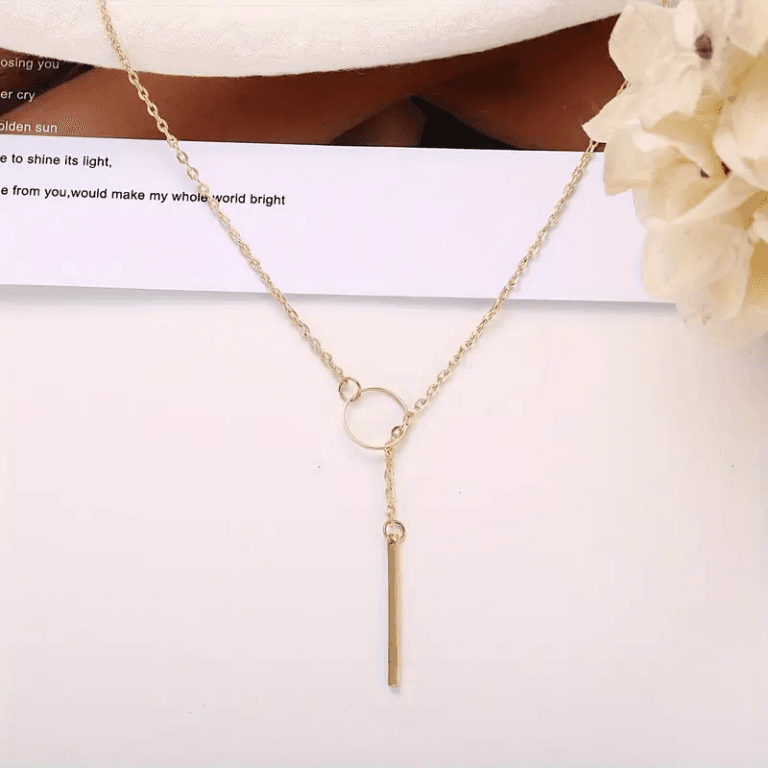Adjustable Collarbone Chain Ladies Metal Circle Necklace - Nacrystal.com