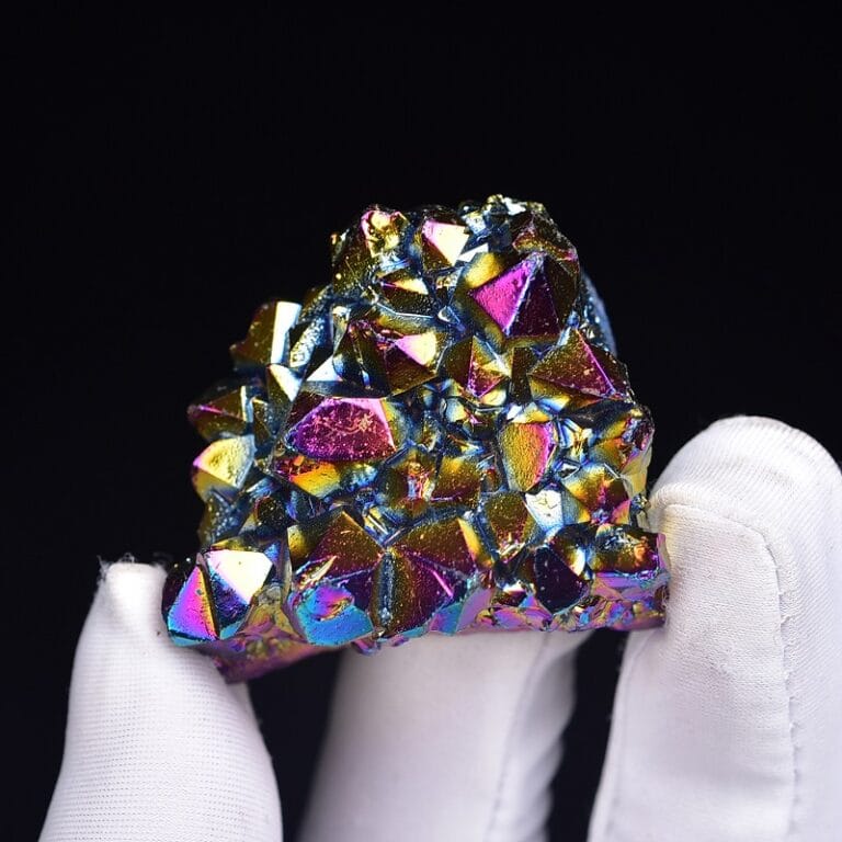 Aura Titanium Quartz Crystal Cluster
