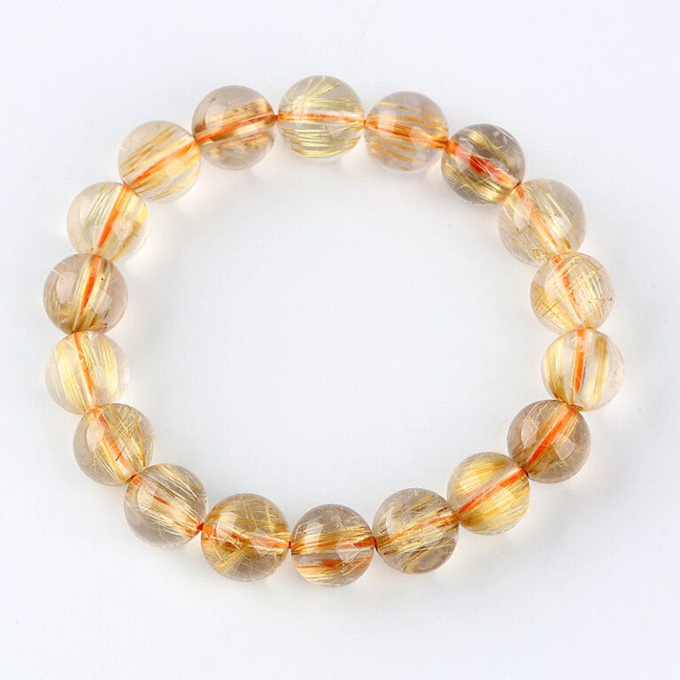 Natural Golden Rutilated Quartz Bracelet