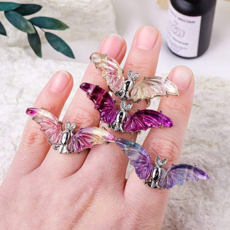 Healing Raw Crystal Rings