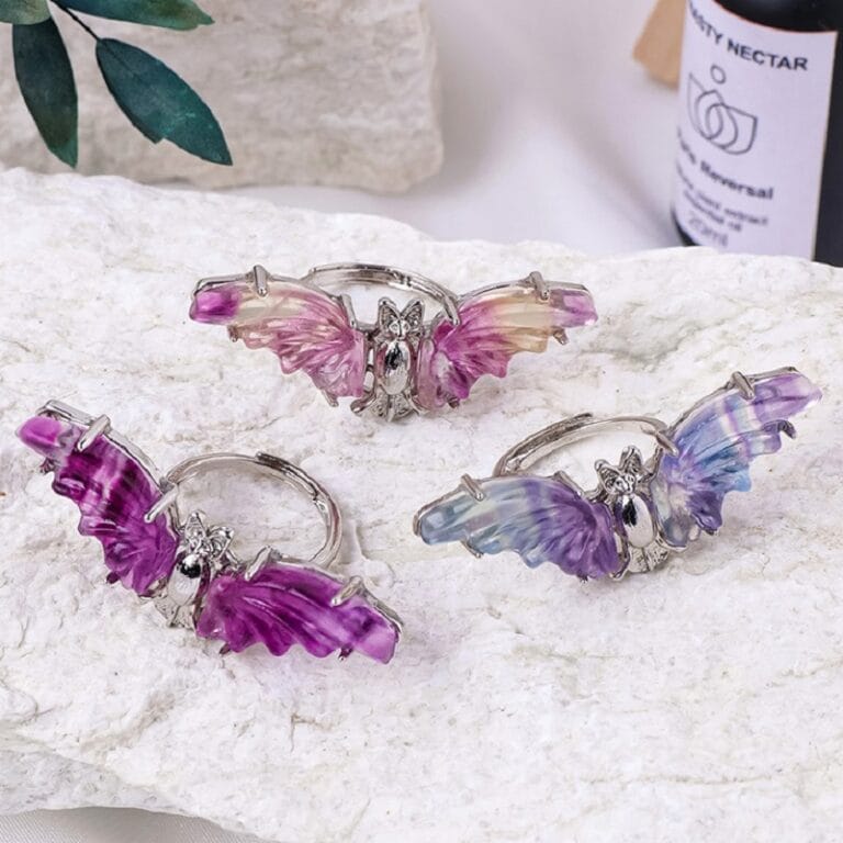 Healing Raw Crystal Rings