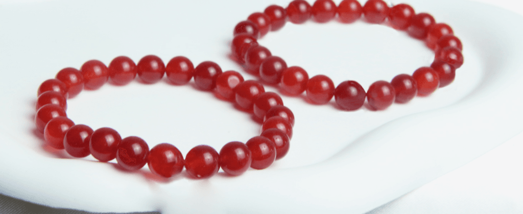Natural Red Agate Gemstone Bracelet