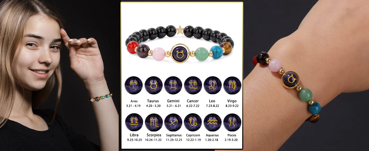 Zodiac Sign Bracelet Birth Sign Gifts Jewelry