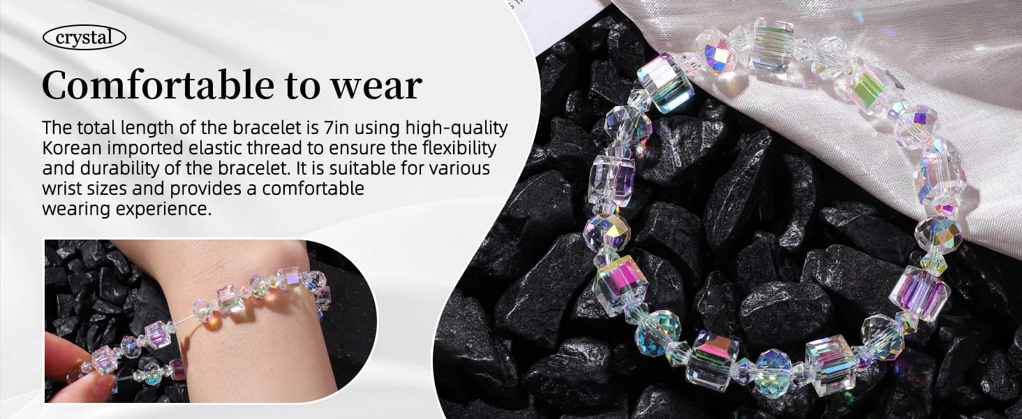 Northern Lights Glass Crystal Bracelet for Women - Nacrystal.com