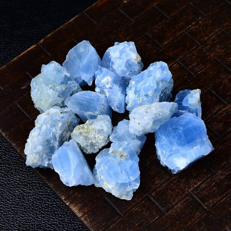 Natural Raw Blue Calcite Stone Bulk - Nacrystal