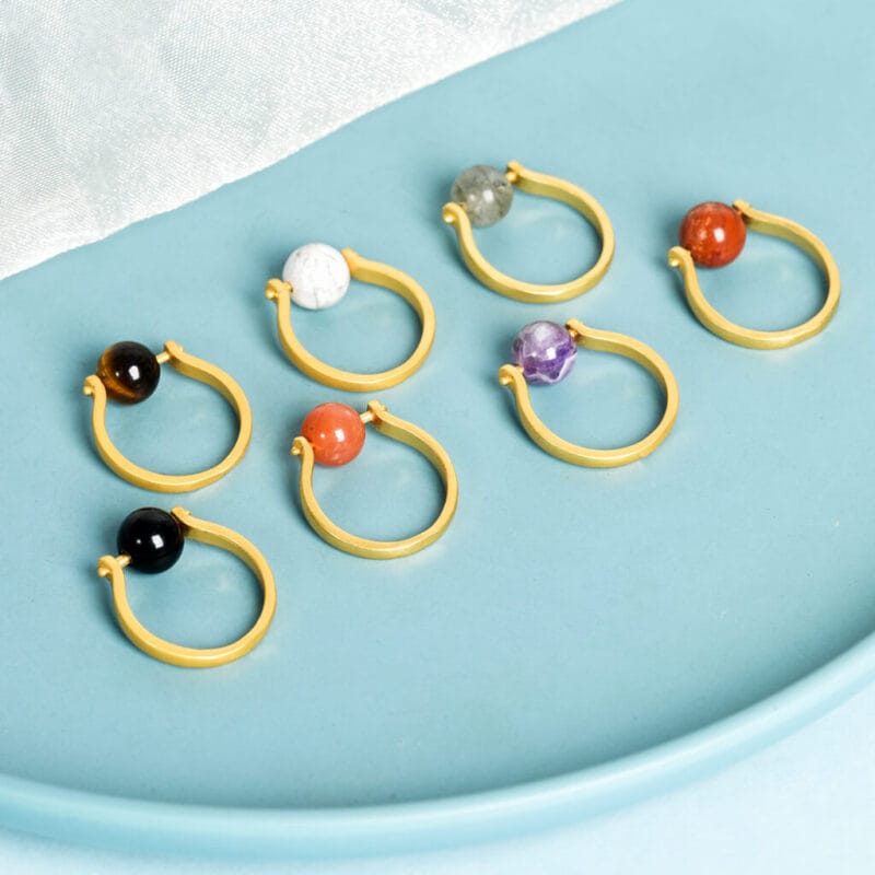 Healing Raw Crystal Rings