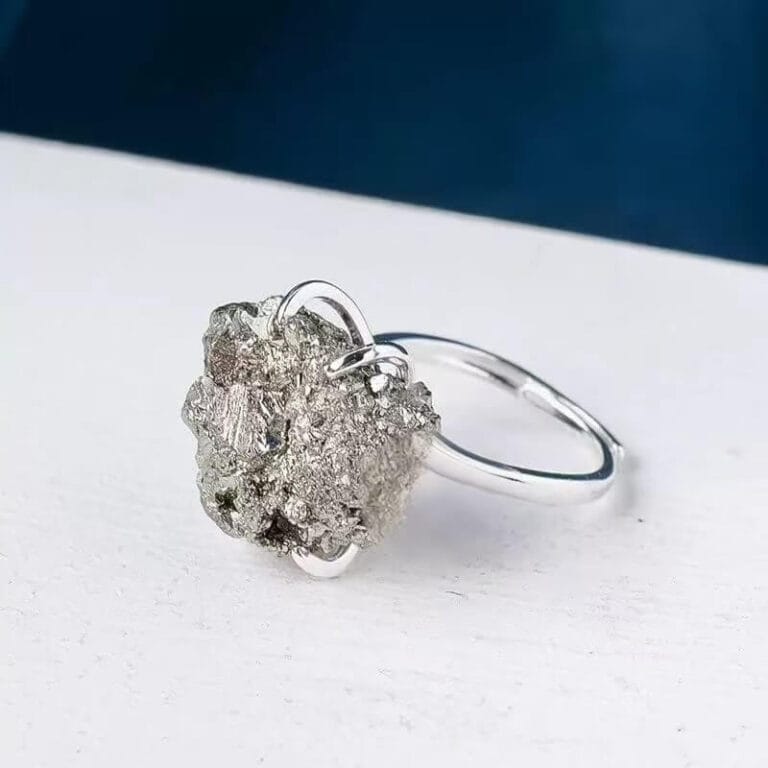 Handmade Adjustable Chalcopyrite Ring Bulk