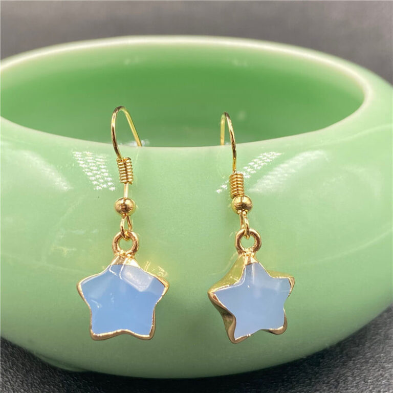 Wrapped Crystal Star Drop Earrings Bulk