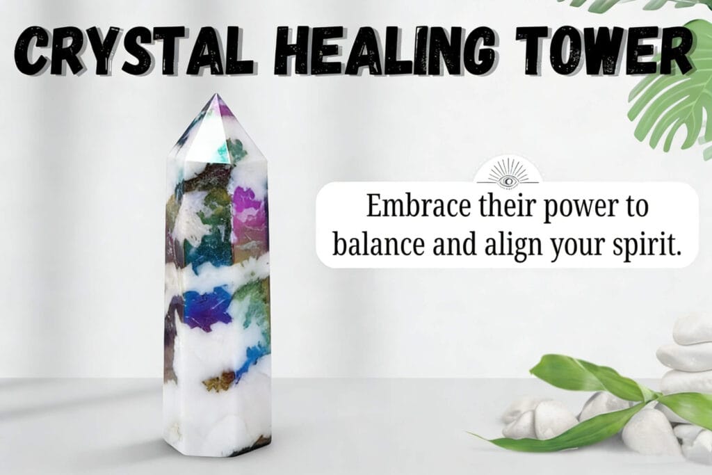 Single Point Aura Crystals Tower Zebra Quartz