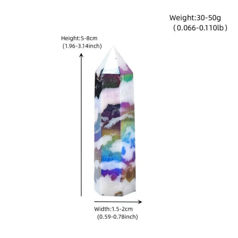 Single Point Aura Crystals Tower Zebra Quartz